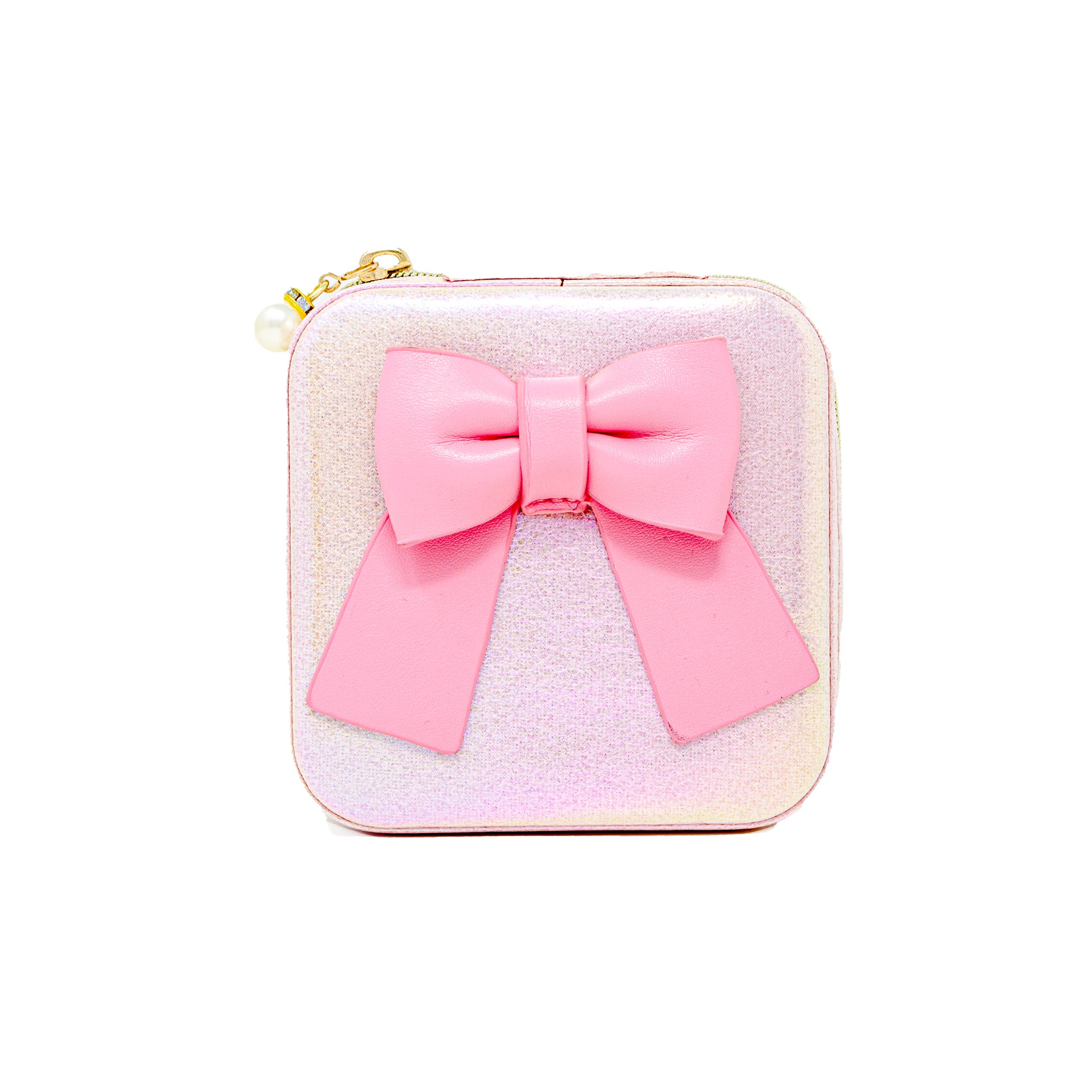 Shiny Jumbo Bow Jewelry Box: Pink – She la la